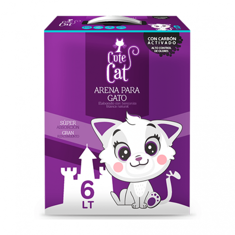 Cute Cat arena premium para gato carbón activado - Mascotify Pet Shop