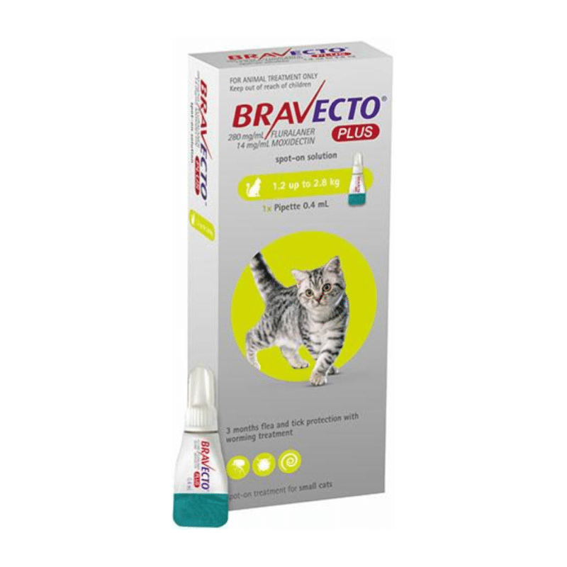 Bravecto Plus 112.5mg Gatos de 1.2 a 2.8kg - Mascotify Pet Shop