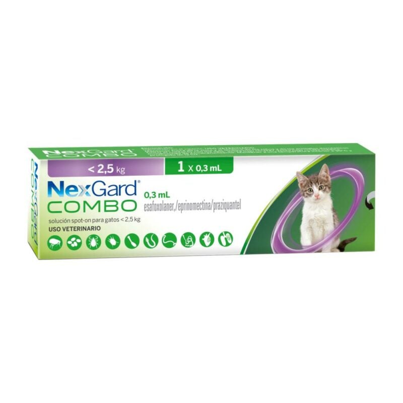 Nexgard Combo Cat 0.3ml hasta 2.5kg - Gatos Pequeños - Mascotify Pet Shop