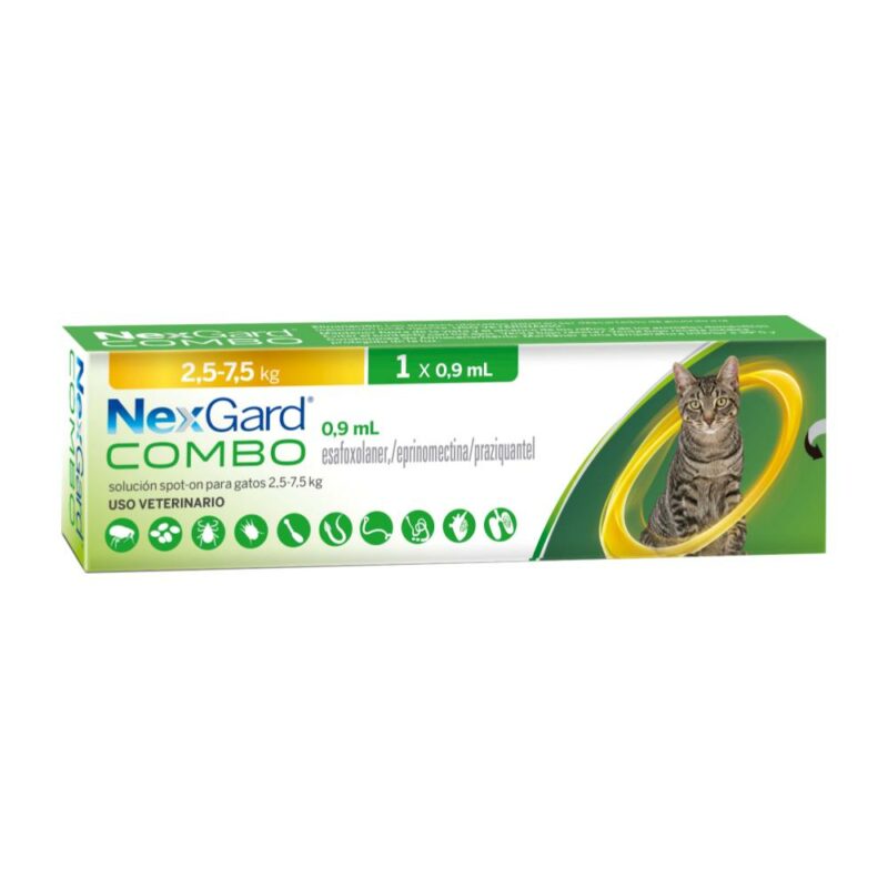 Nexgard Combo Cat 0.9ml hasta 2.5 a 7.5kg - Gatos Grandes - Mascotify ...