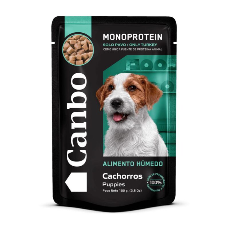 Canbo Trocitos en salsa de Pavo 100gr - Cachorros - Mascotify Pet Shop