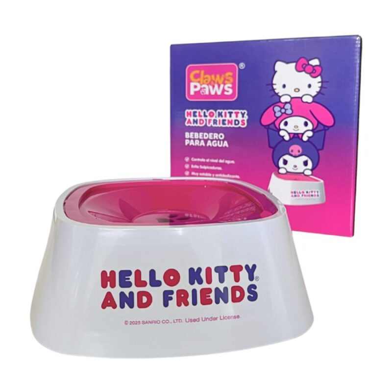 Claws & Paws Bebedero Hello Kitty x 1 Litro - Mascotify Pet Shop