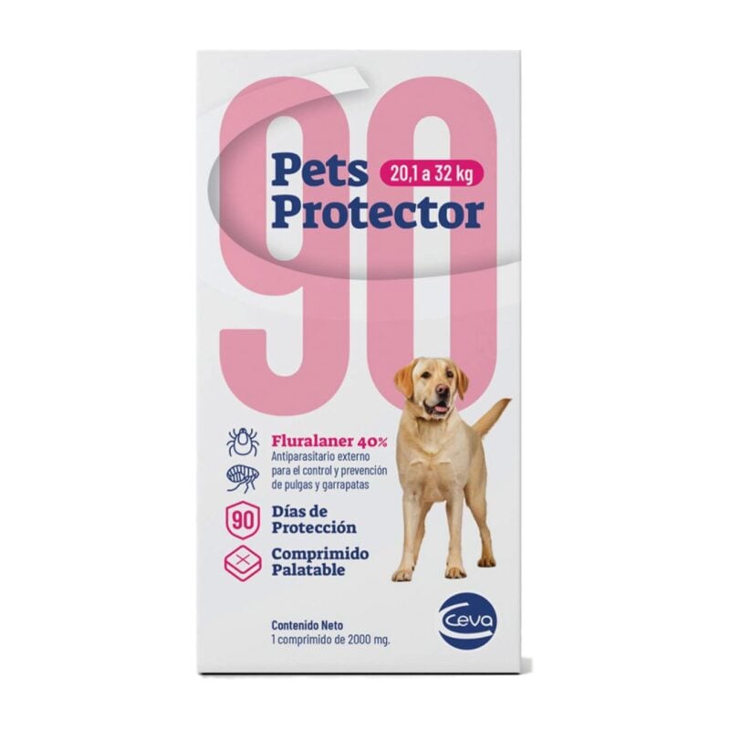 Pets Protector 90 - de 20,1 a 32 Kg (800mg) - Protege 3 meses ...