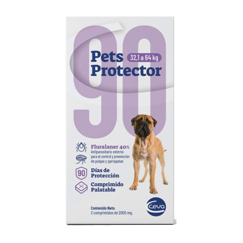 Pets Protector 90 - de 32,1 a 64 Kg (800mg) - Protege 3 meses ...