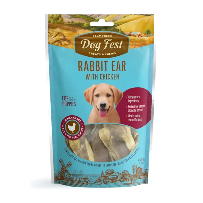 Dog Fest Puppy Rabbit Ears With Chicken 90gr - Snack para Perros ...
